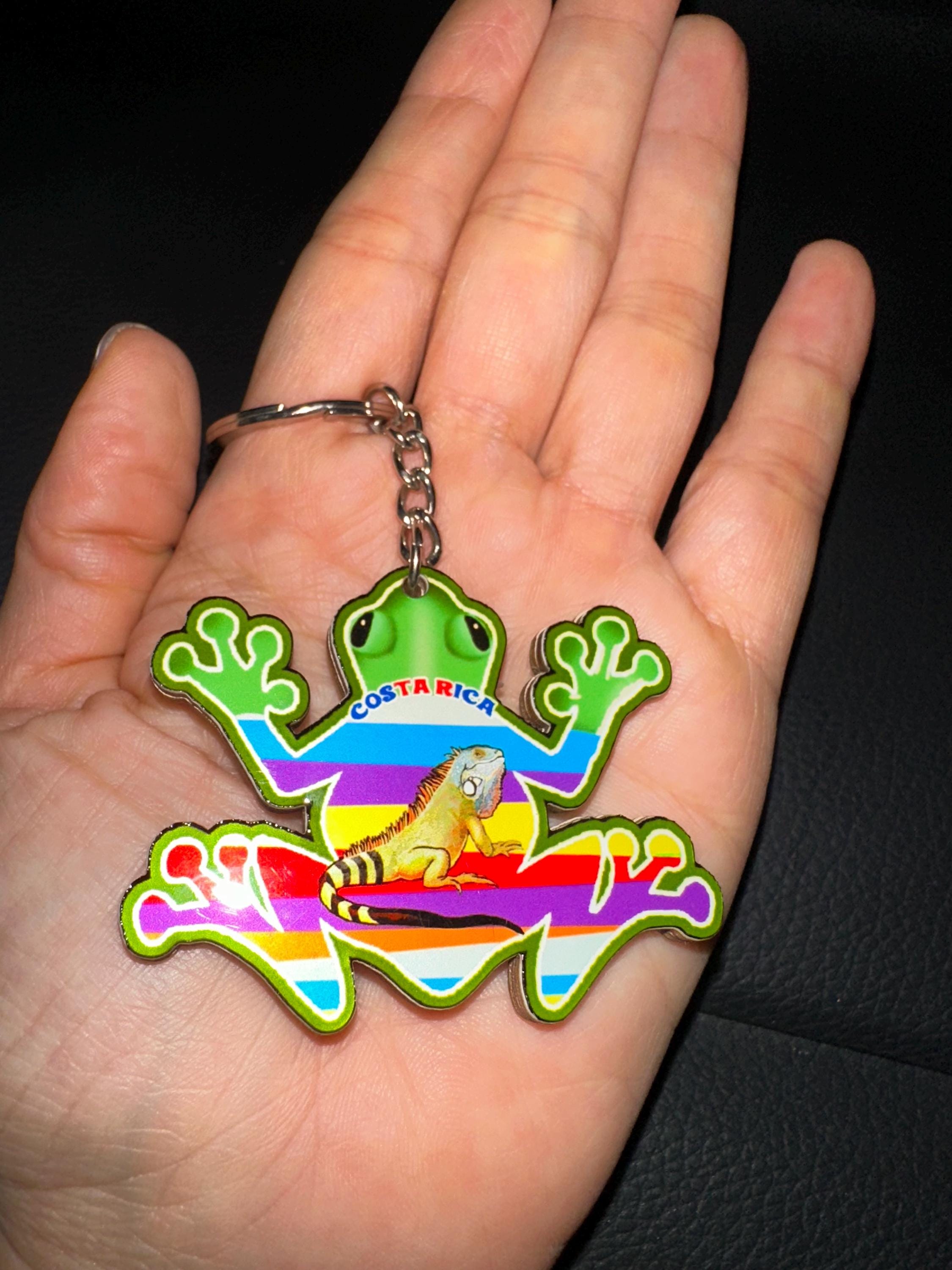 Handmade Costa Rica Wood Keychain – Red Eyed Tree Frog Souvenir - Etsy