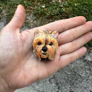 Yorkie Dog Magnetic , Realistic Puppy Magnet , Gift for Dog Lovers, Dog ...