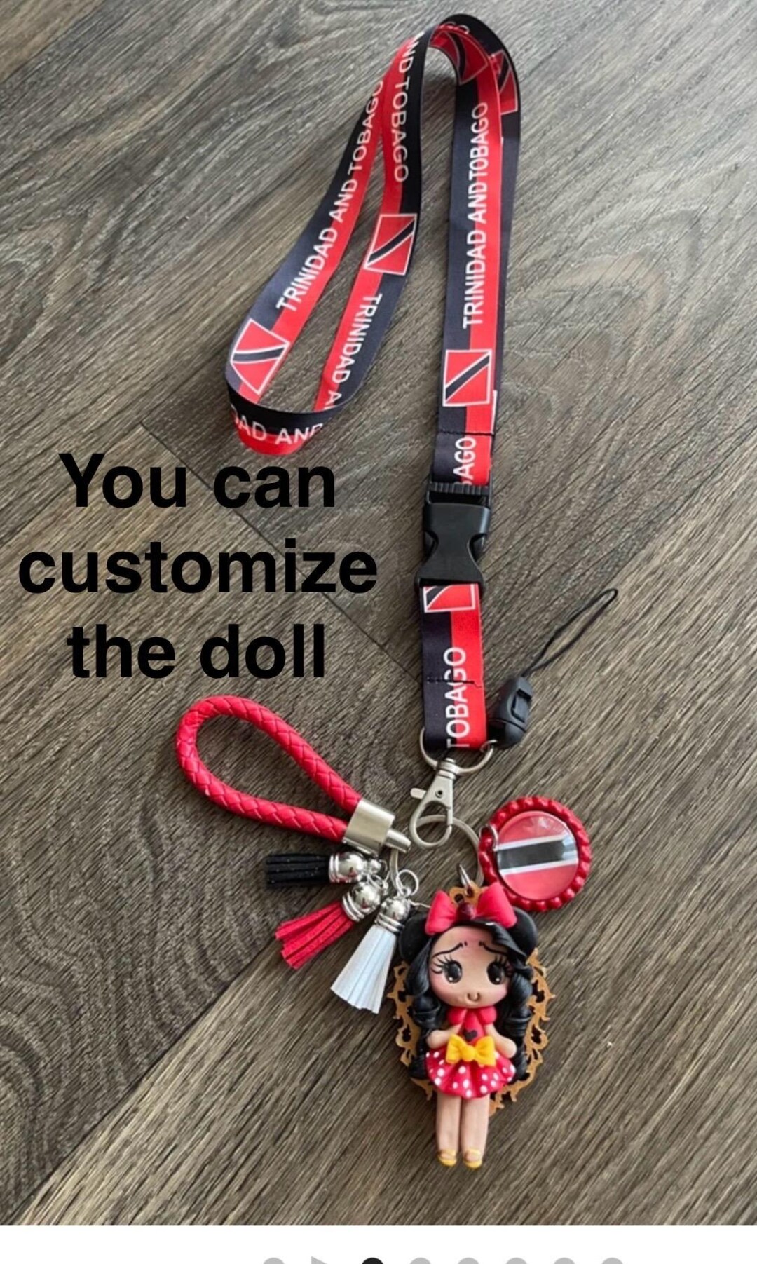 Personalized Lanyard Trinidad and Tobago Flag / Trinidad and Tobago ...