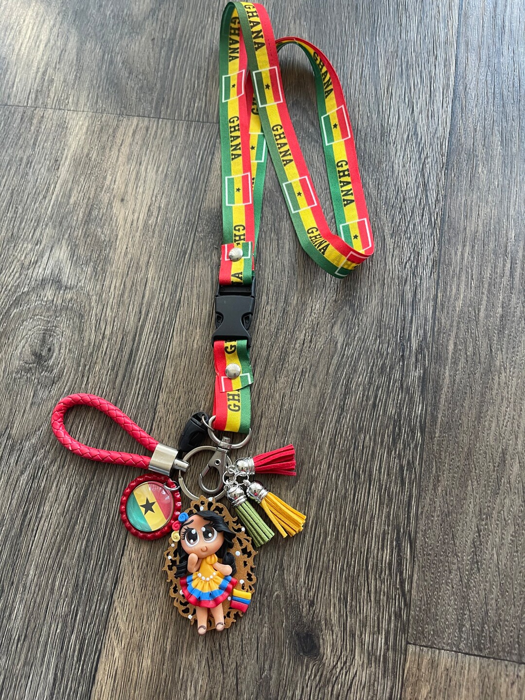 Personalized Lanyard Ghana Flag / Ghana Flag Key Chain Doll - Etsy