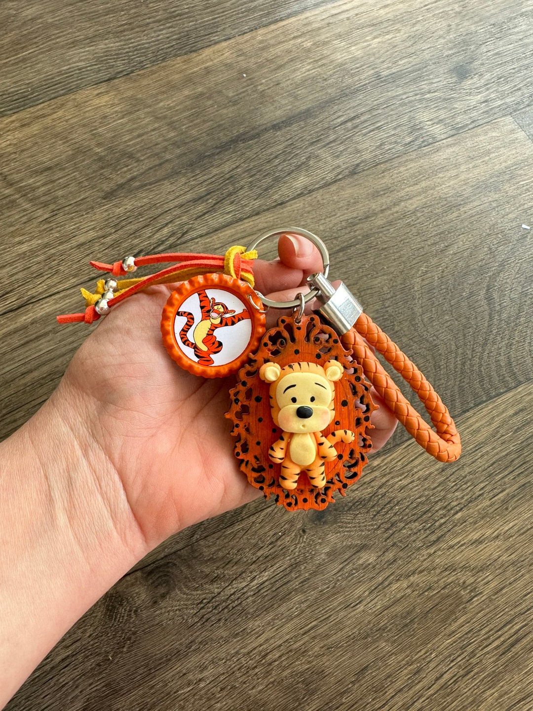Tiger Keychain , Keychain , Tiger Bag Charm, Tiger Lanyard Porcelain ...