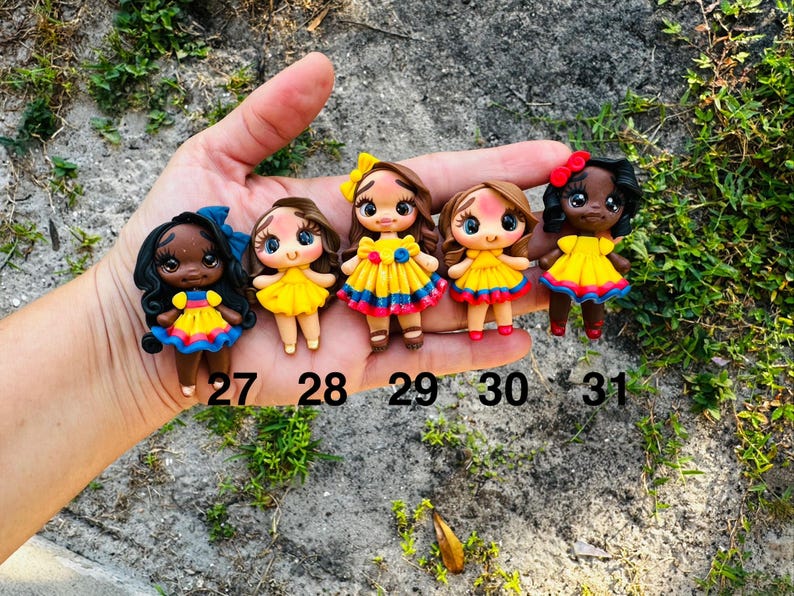 Customizable Clay Doll Hair Bow, Colombia Flag, Patriotic Gift - Etsy
