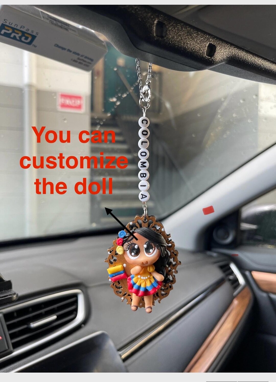 Colombian Doll for Flag Car -personalized Colombia Doll / Car Charm ...