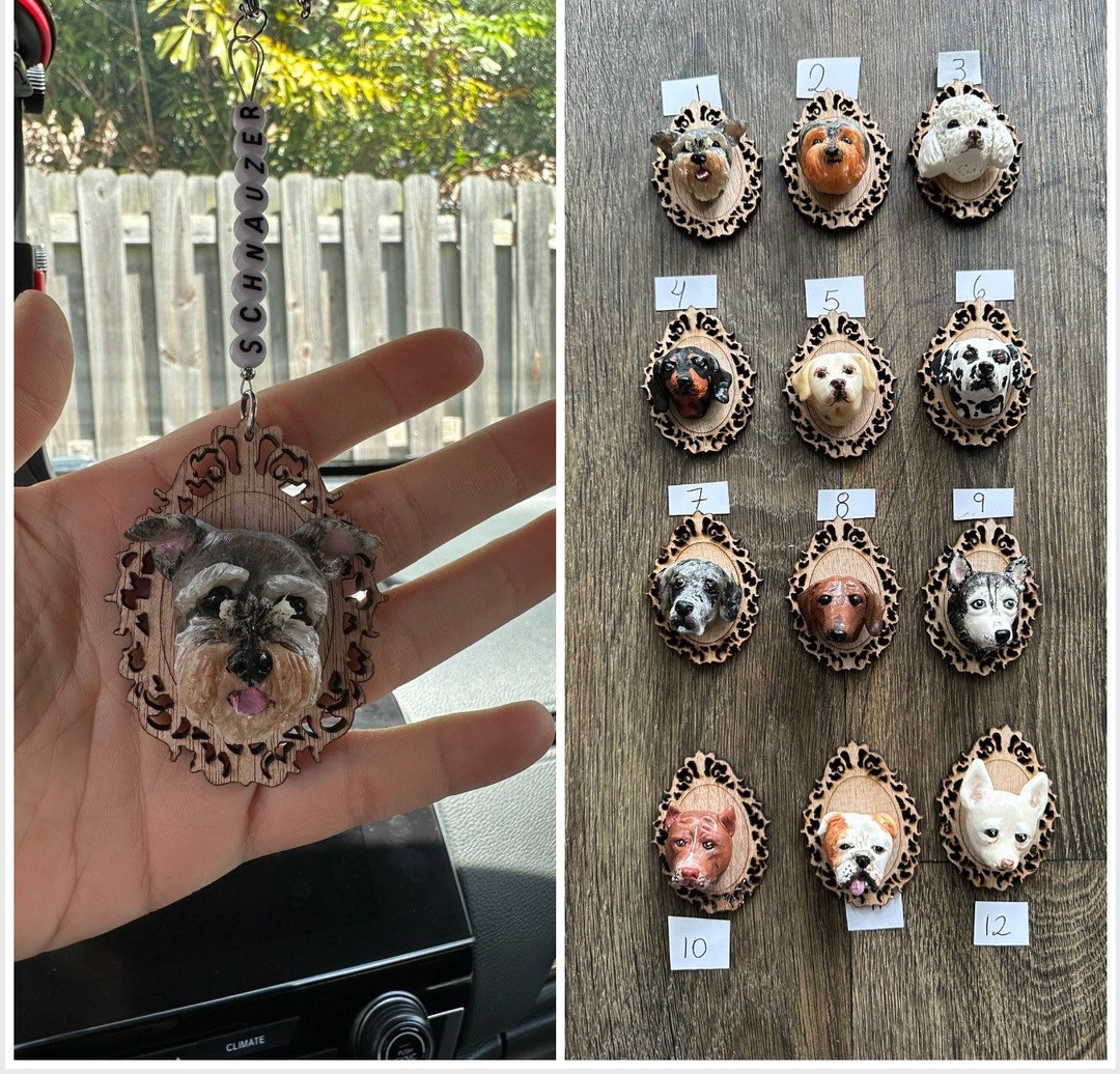 Realistic Dog Rearview Schnauzer White Poodle Sausage Dog Yellow Lab ...