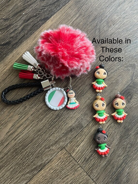 Italy Flag Country Keychain Handmade Bag Charm Bag Holder Bag - Etsy