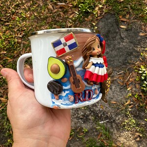 Handmade Dominican Doll Mug, Porcelain Coffee Cup, 12 Oz - Etsy