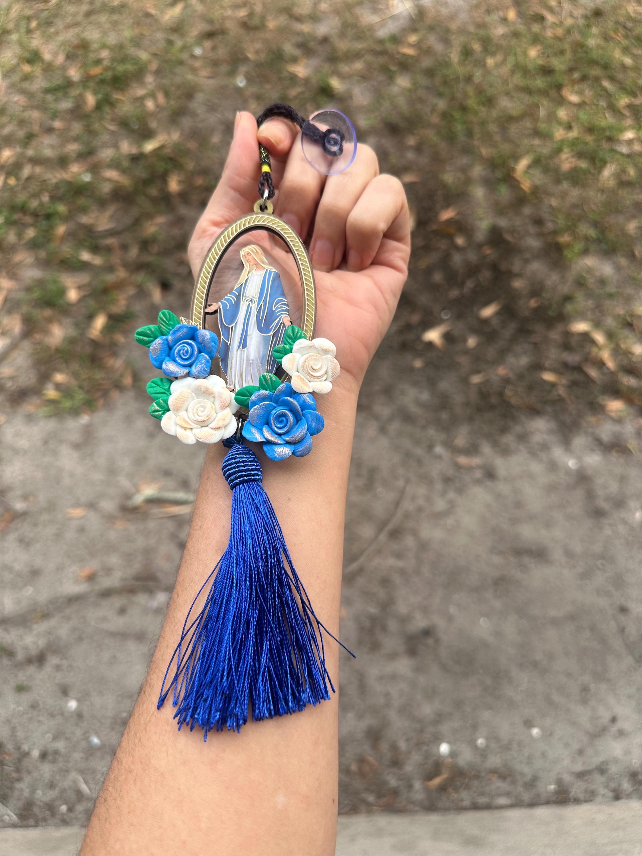 Virgin of Fatima Car Accessory, Suction Cup, Virgin of Fatima Car Decor ...