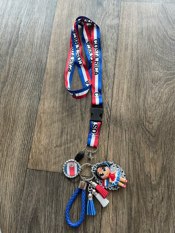 Costa Rica Keychain Gift Flag Artistic Handmade 3D Doll - Etsy