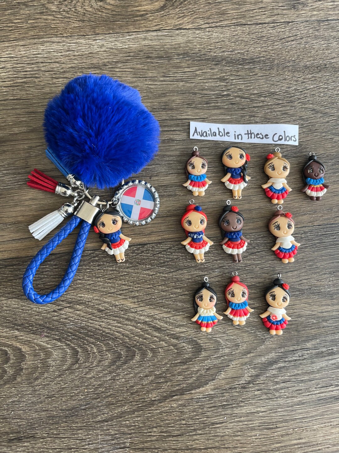 Dominican Republic Keychain Country Flag Handmade 3D Doll - Etsy