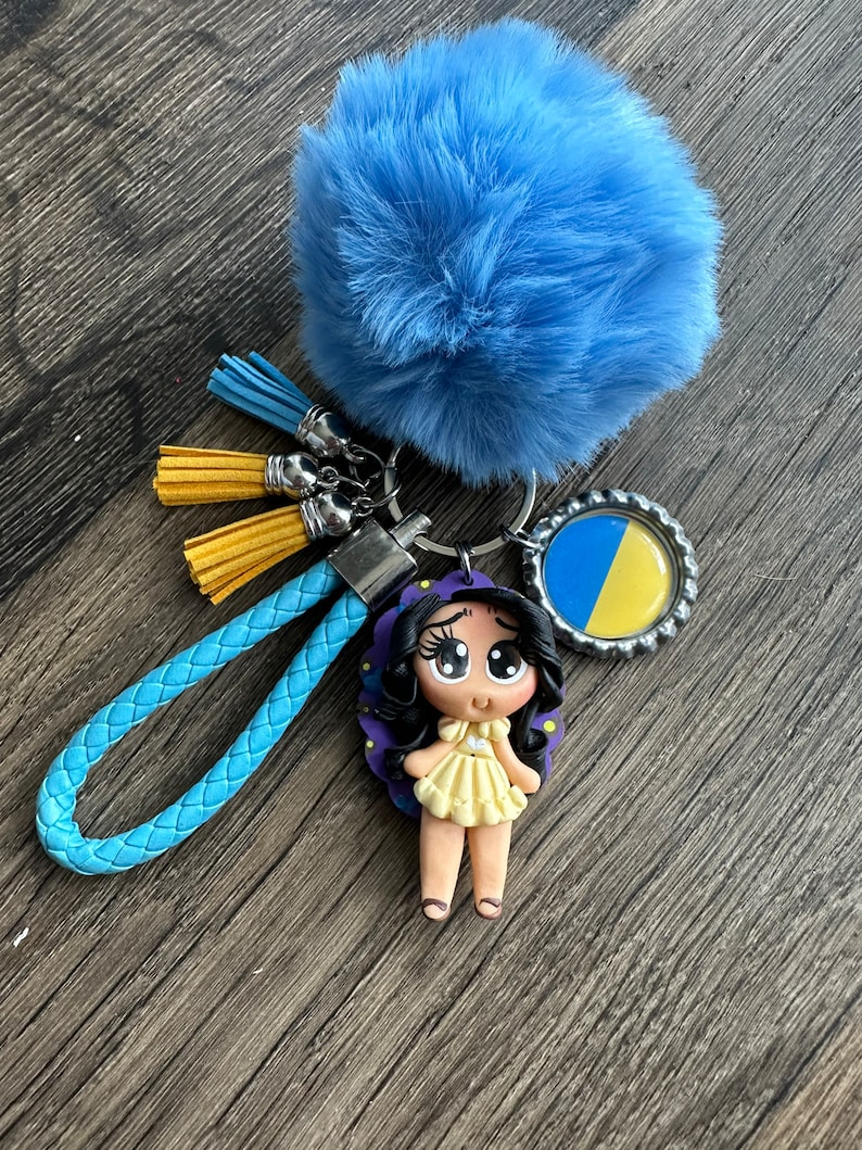 Personalized Ukraine Flag Porcelain Keychain – Handmade Doll - Etsy