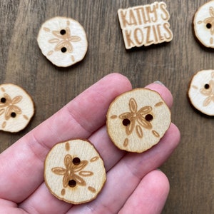 Birch Wood Laser Cut Sand Dollar Buttons 1 Inch Ideal Fror - Etsy