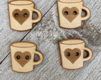 Coffee Buttons | Etsy