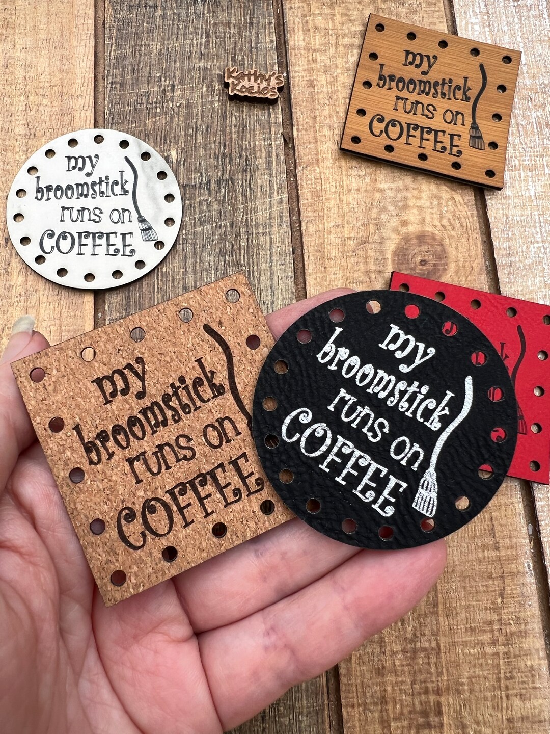 My Broomstick Runs on Coffee Patch/fall Autumn 2 in /faux,vegan Leather ...