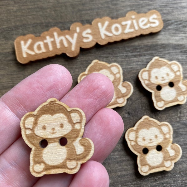 Monkey Buttons - Etsy