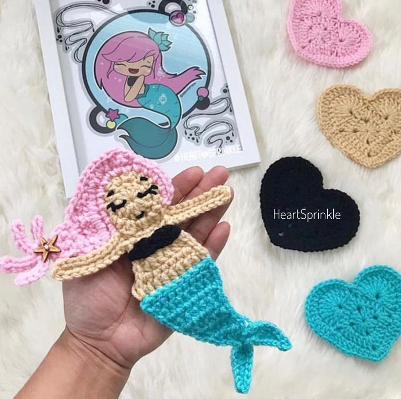 PDF PATTERN ONLY Crochet Mermaid Appliqué Pattern - Etsy