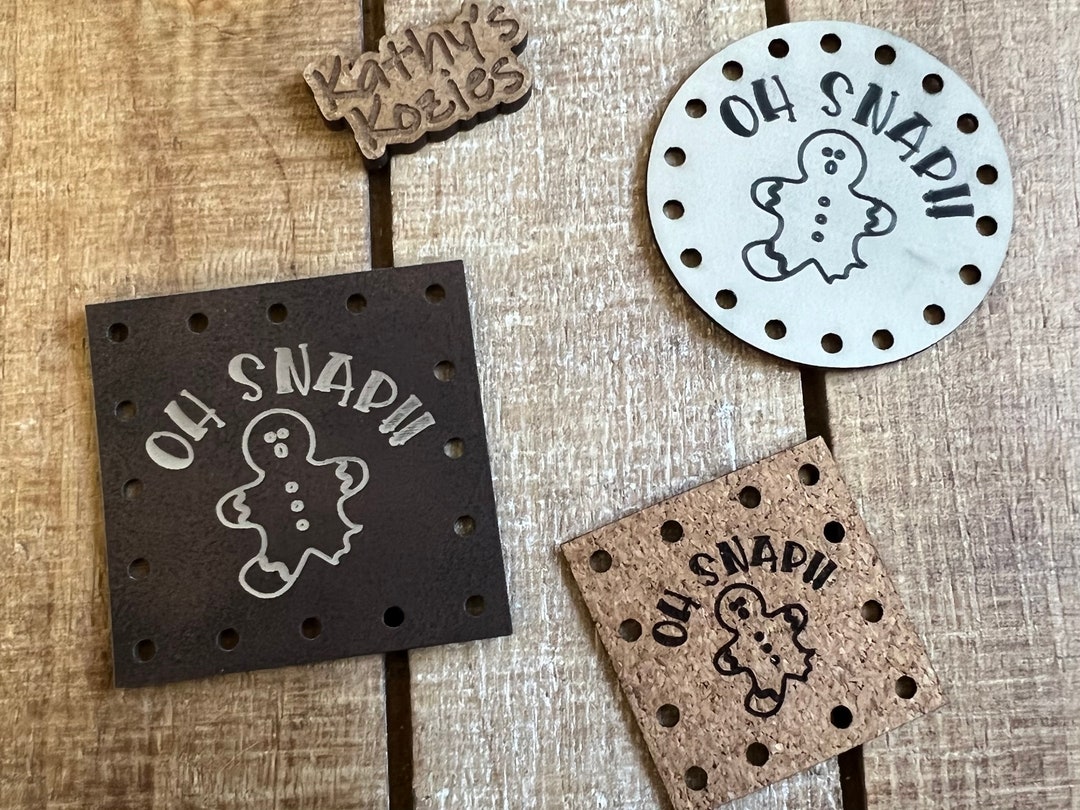 Oh Snap Gingerbread Patch / 2 Sizes, 1.5, 2 Faux, Vegan Leather ...