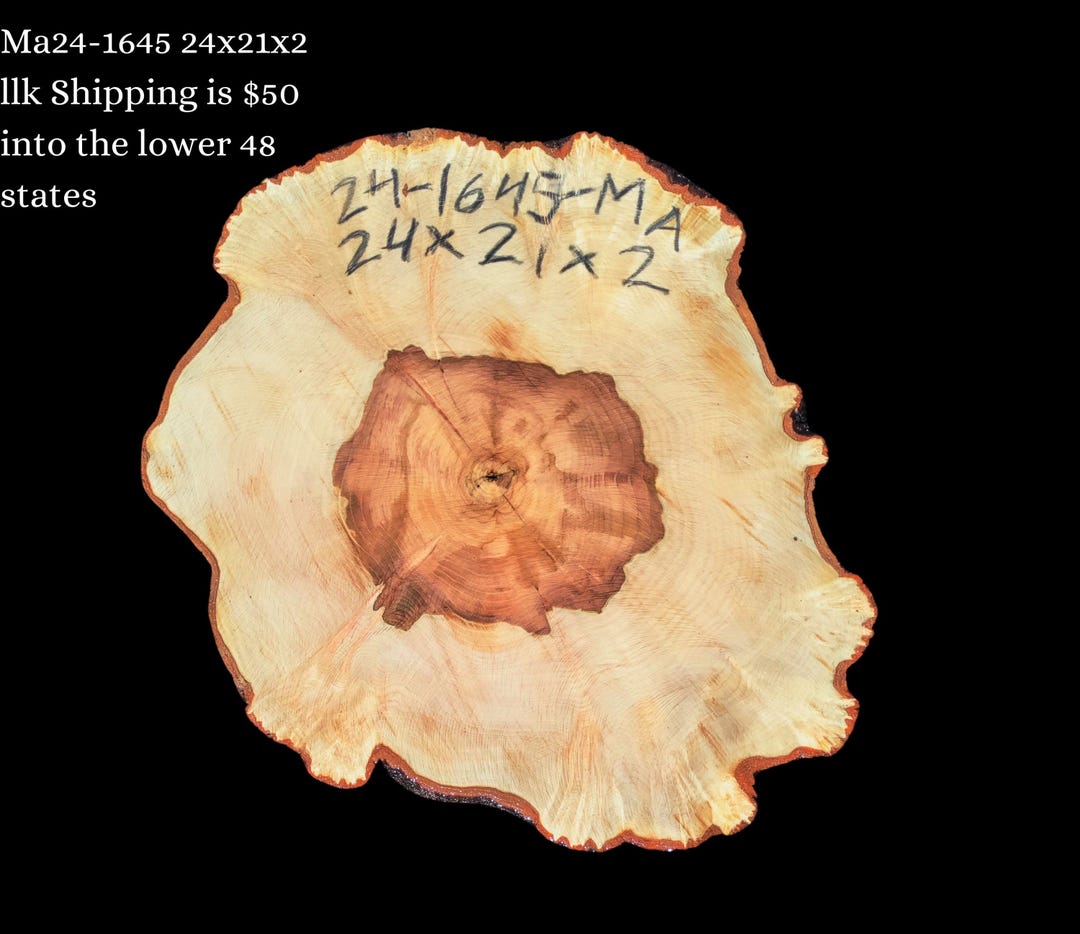 Maple Burl Slab | Live Edge | Cookie Cut | DIY | End Table | Ma24-1645 ...