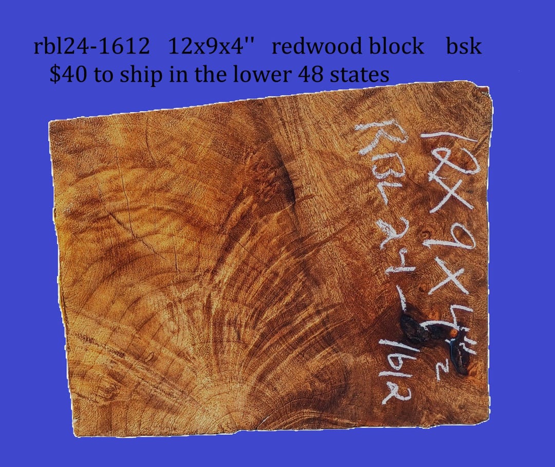 Redwood Block | Craft Wood| DIY | Turning Block | RBL24-1612 - Etsy