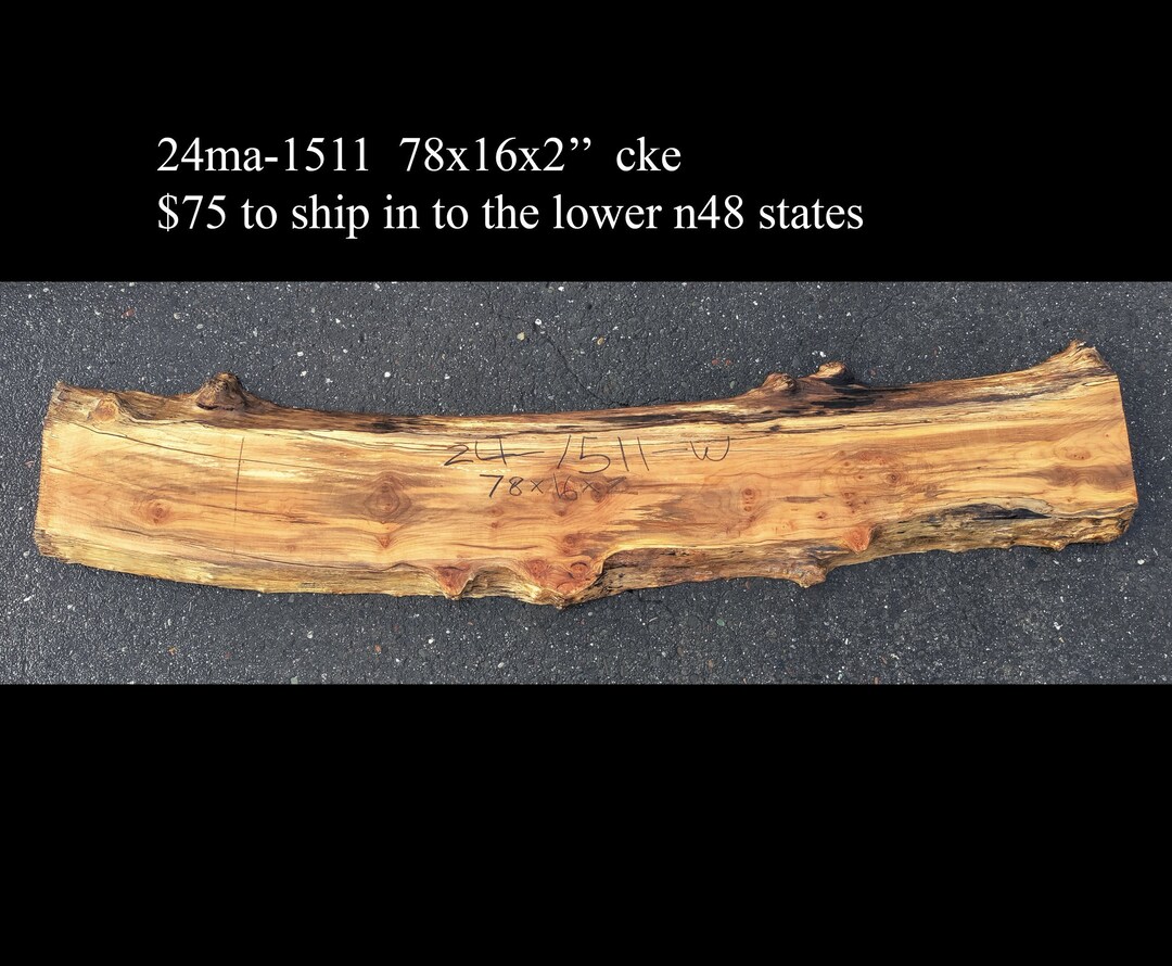Live Edge Slab | Maple | Mantel |epoxy River Table | Shelf | 24ma-1511 ...