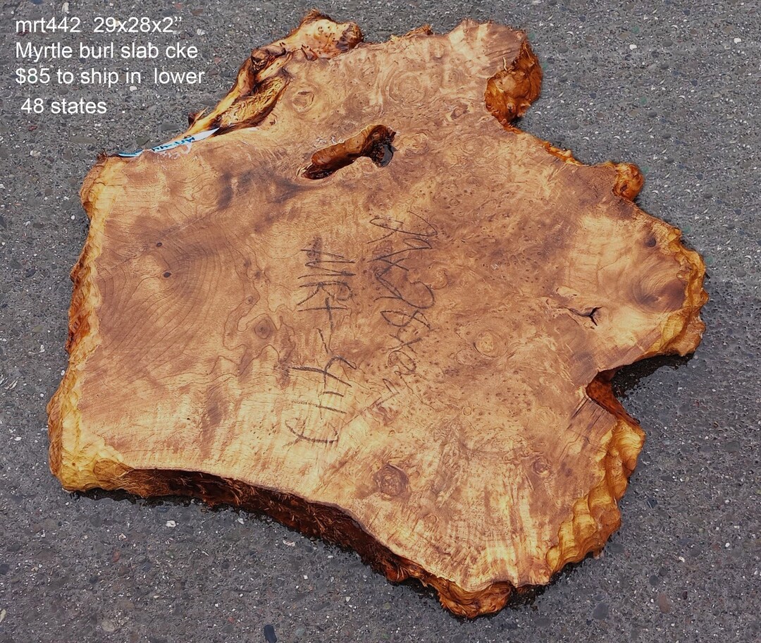 Myrtle Wood Burl Slab Epoxy River Table DIY Wood - Etsy