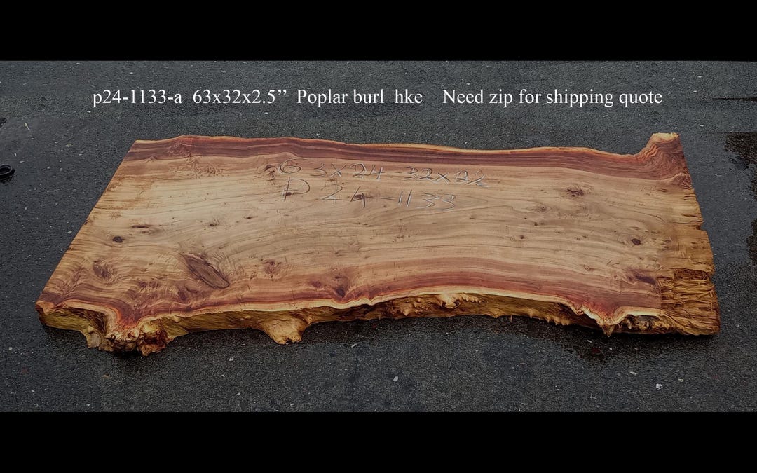 Mappa Burl | Poplar | Burl Slab| Desk | Dining Table | P24-1133 - Etsy
