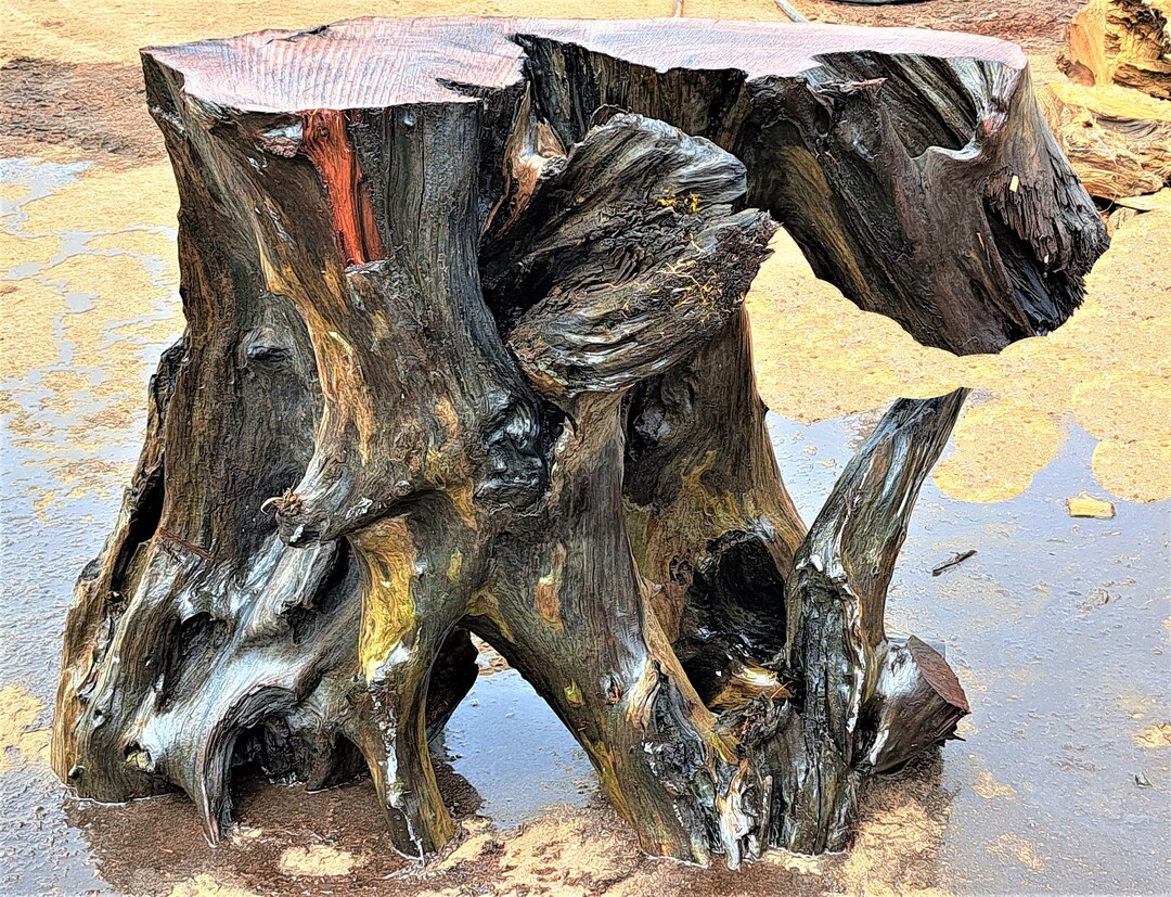 Bar Counter Base | Redwood Base | Live Edge Root Base | Bar Base - Etsy