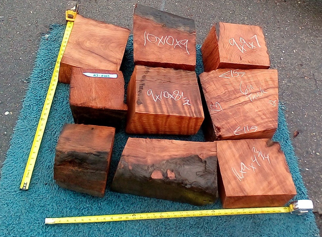 Curly Redwood Blocks Bowl Turning Wood Turning DIY Crafts 9cutlyblocks ...