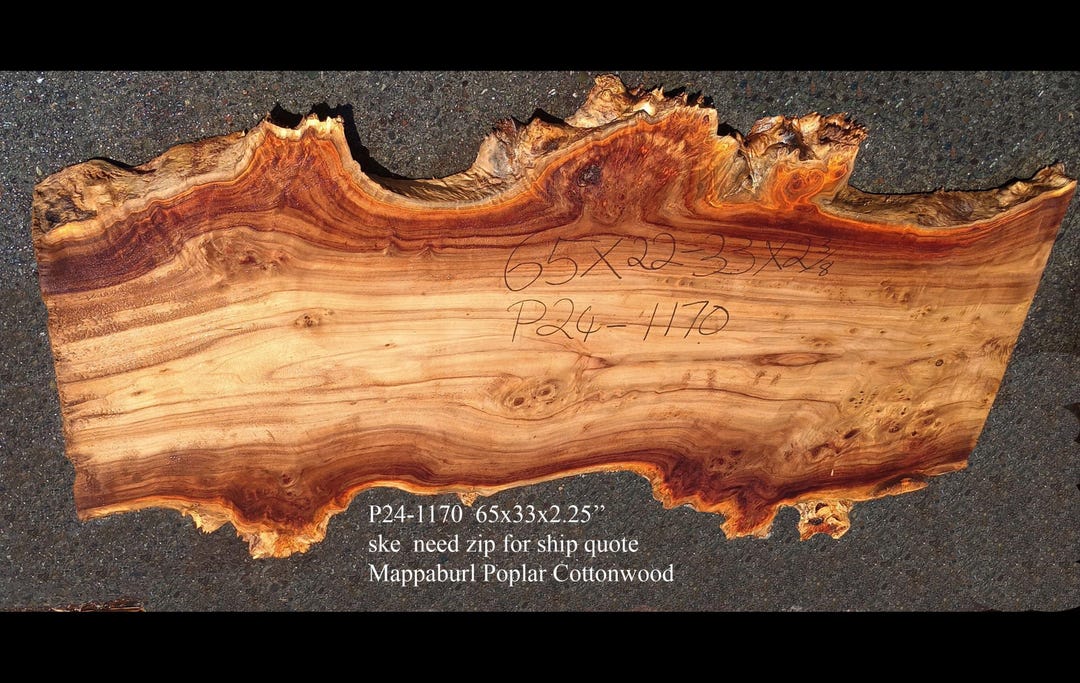 Mappa Burl | Poplar | Burl Slab| Desk | Dining Table | P24-1170 - Etsy