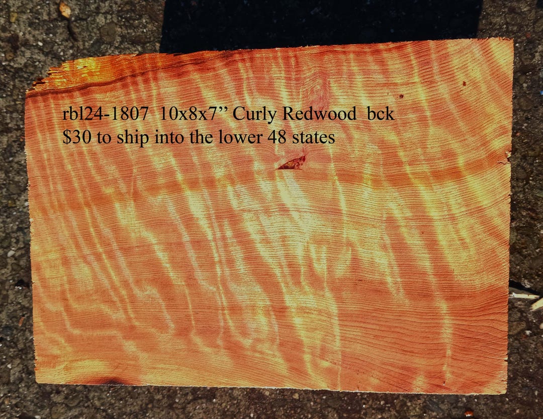 Curly Redwood Block Turning DIY Craft Wood R24-1807 - Etsy