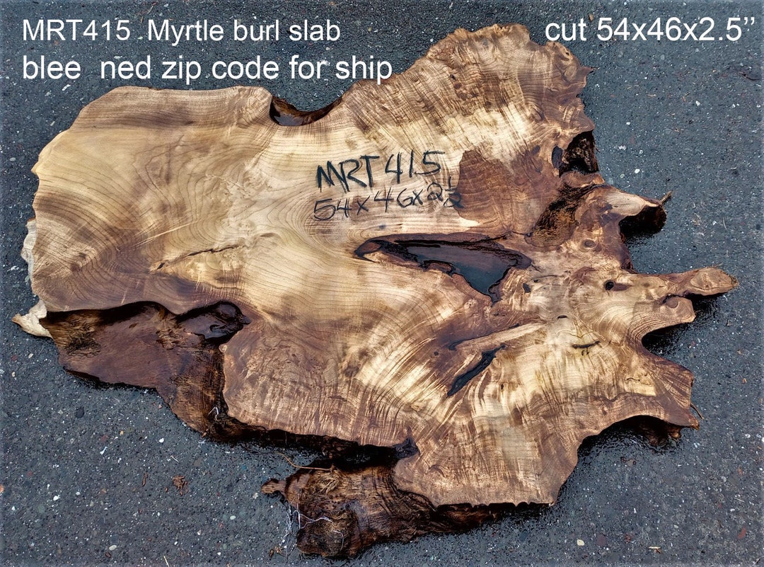 Myrtle Burl Slab Live Edge Epoxy Table DIY Wood Crafts Mrt415 - Etsy
