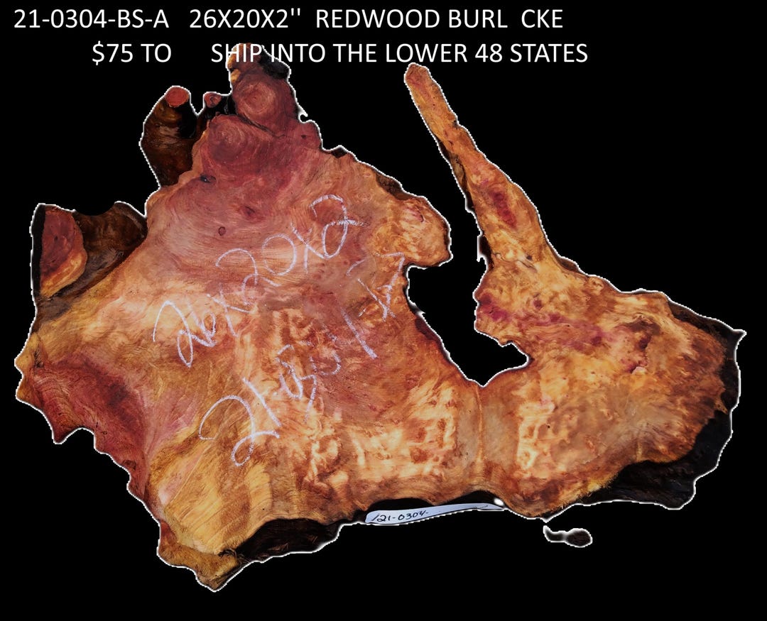 Redwood Burl | DIY Crafts | Burl Slab | Craft Wood | R21-0304 - Etsy