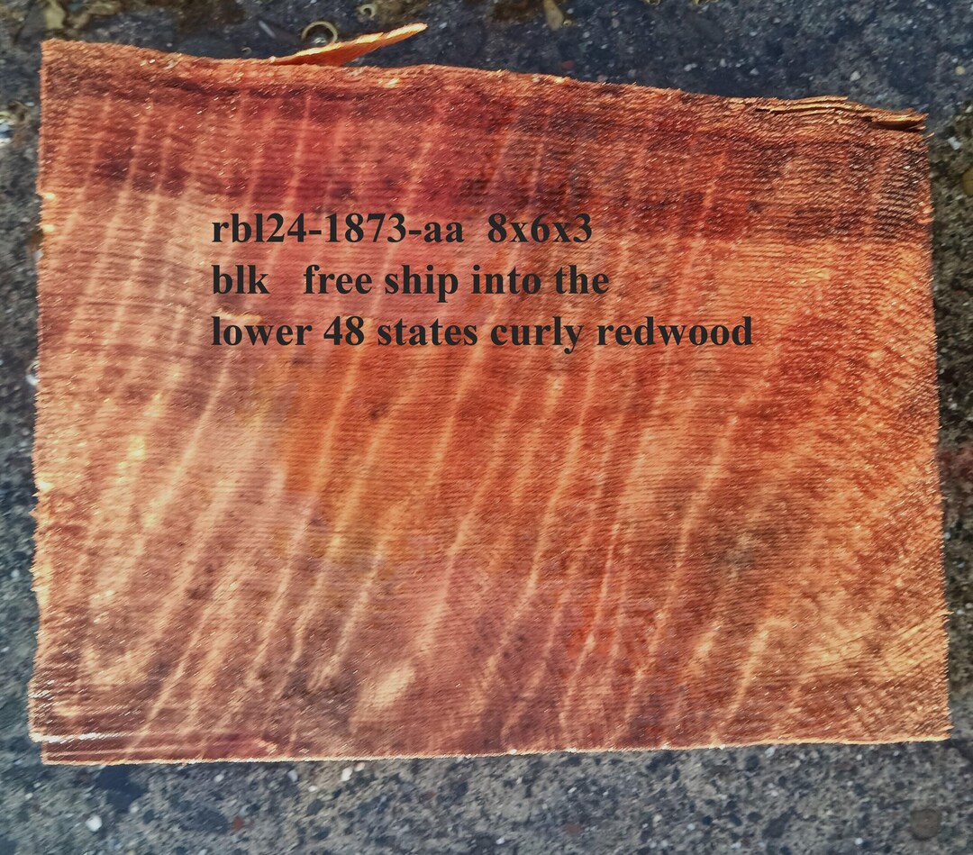 Curly Redwood Block Craft Wood DIY Rbl24-1873 - Etsy