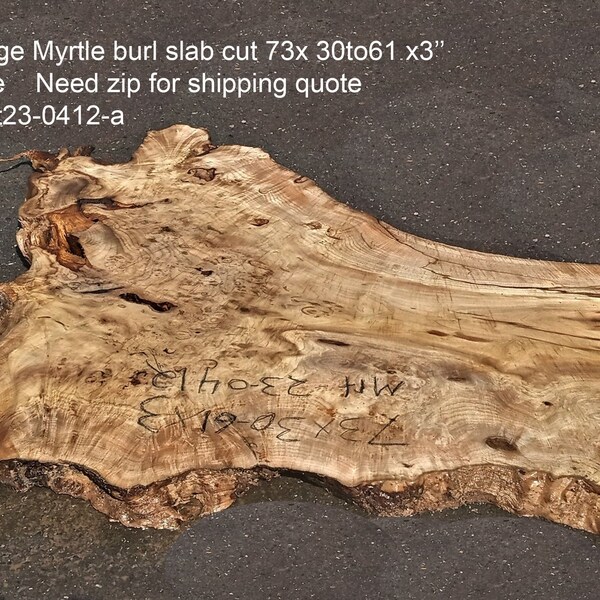 Live Edge Myrtle Wood Table - Etsy