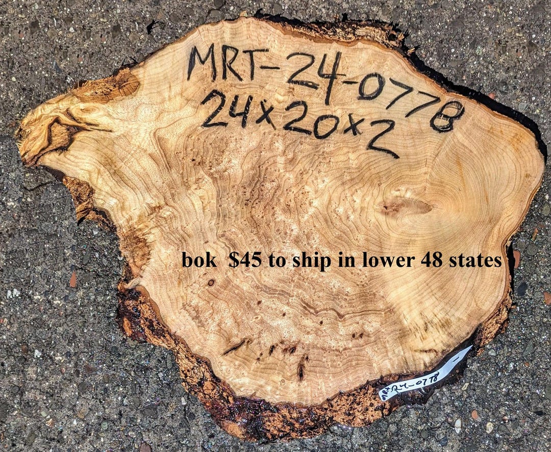 Myrtle Burl Slab | Live Edge | Cookie Cut | DIY | End Table | Mrt24 ...