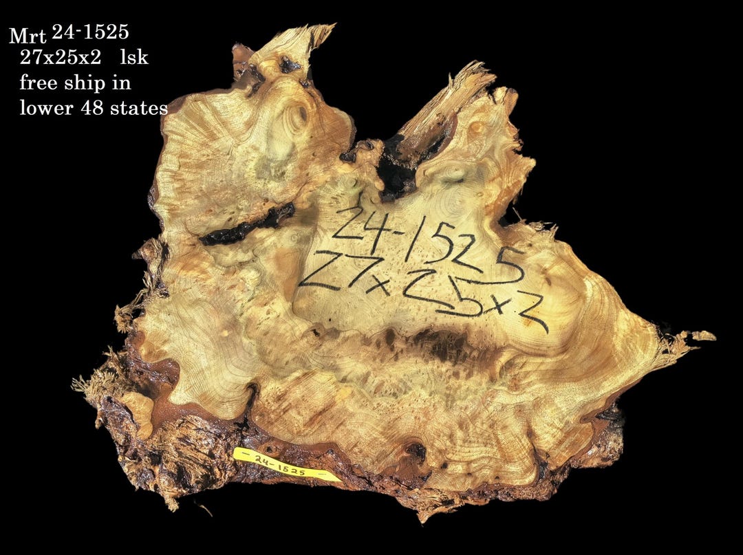 Myrtle Wood | Burl Slab | Epoxy River Table | DIY Wood | Mrt24-1525 - Etsy