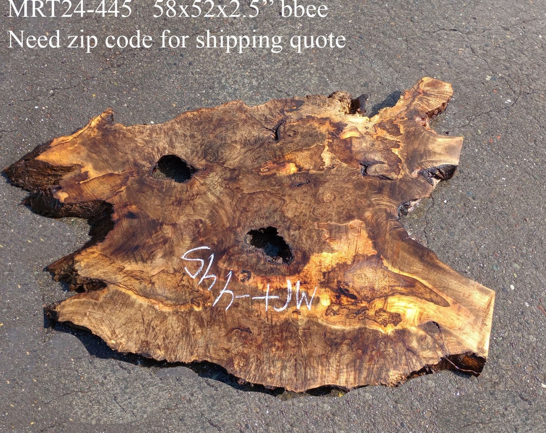 Myrtle Wood Burl Slab Epoxy River Table DIY Wood Mrt-445 - Etsy