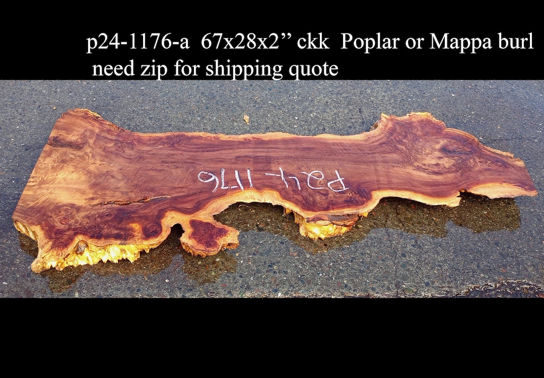 Mappa Burl Poplar Burl Slab Desk River Table P24-1176 - Etsy