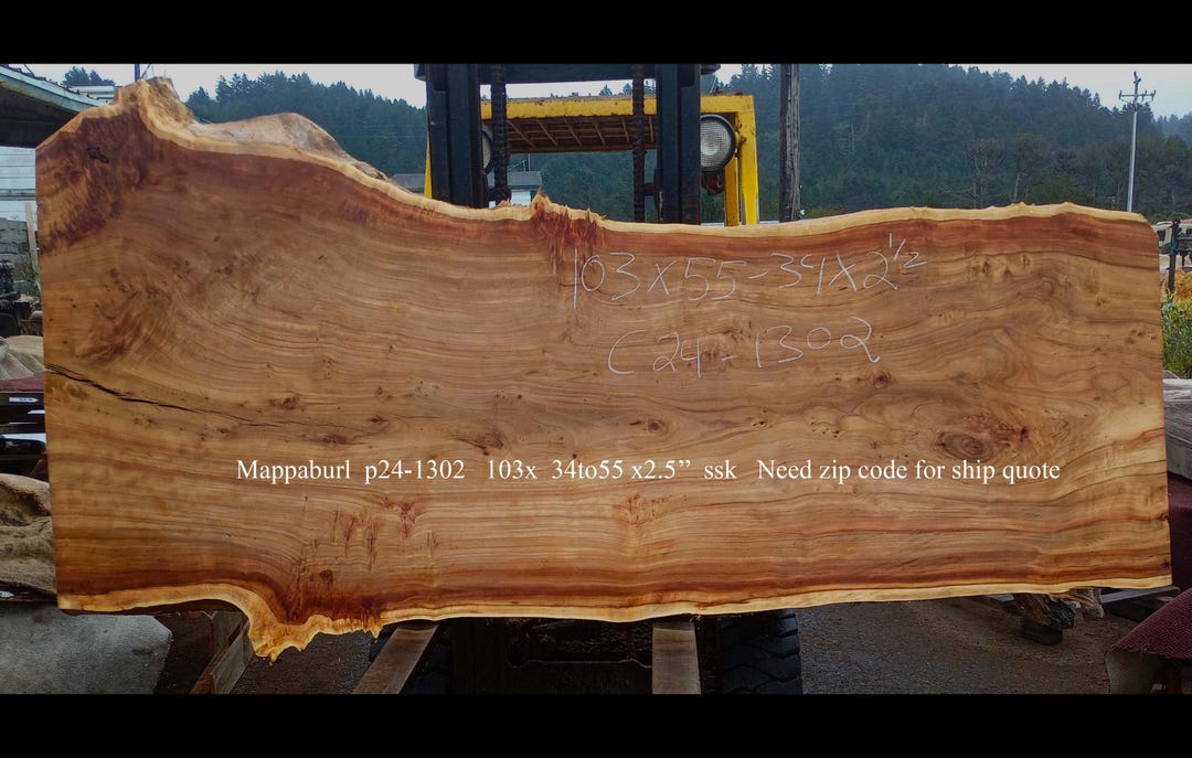 Mappa Burl Slab Desk Table Bar P24-1302 - Etsy