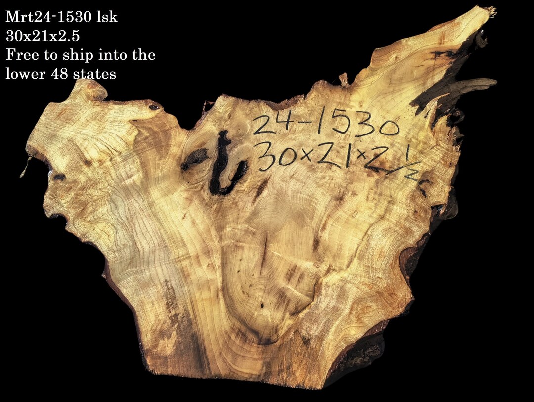 Myrtle Wood Burl Slab Epoxy River Table DIY Wood Mrt24-1530 - Etsy