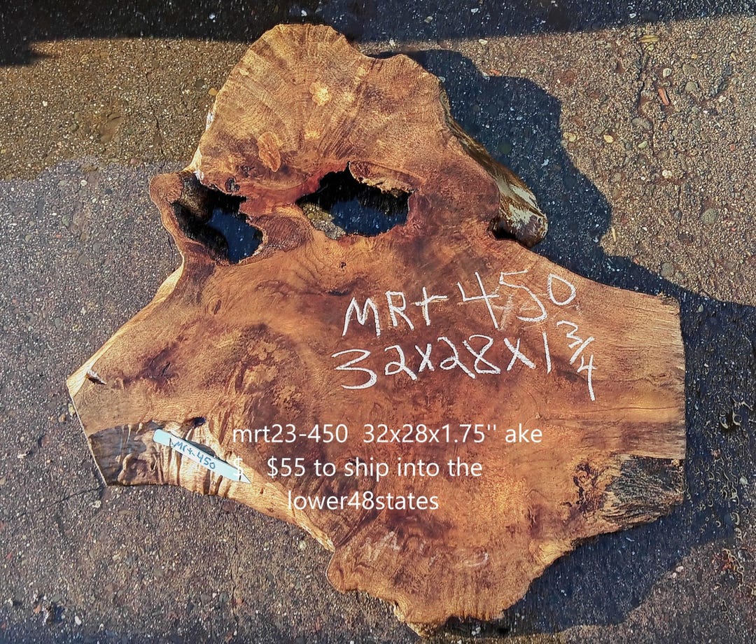 Myrtle Burl Slab DIY Table Craft Wood River Table Mrt23-450 - Etsy