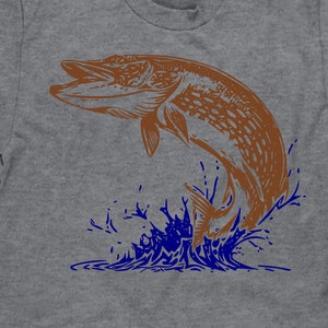 Jumping Northern Pike SVG - Etsy