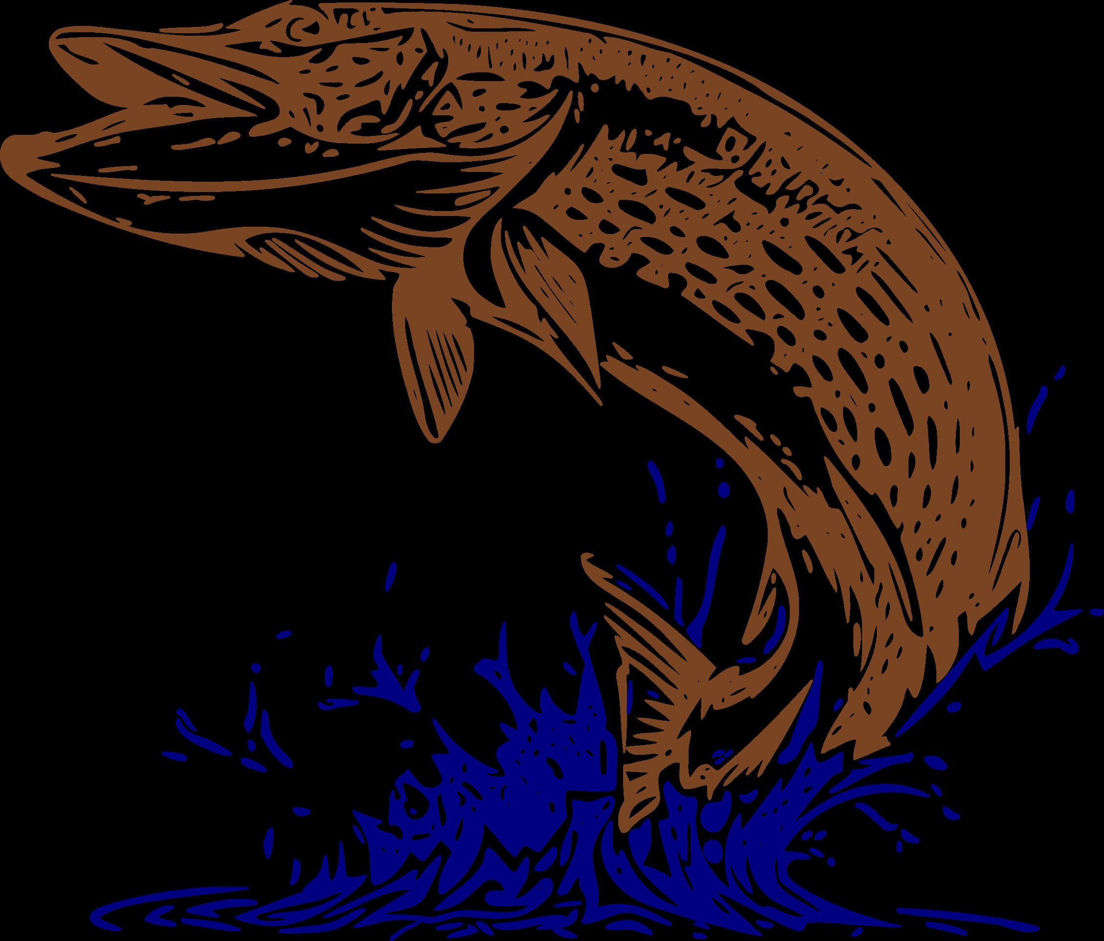 Jumping Northern Pike SVG - Etsy