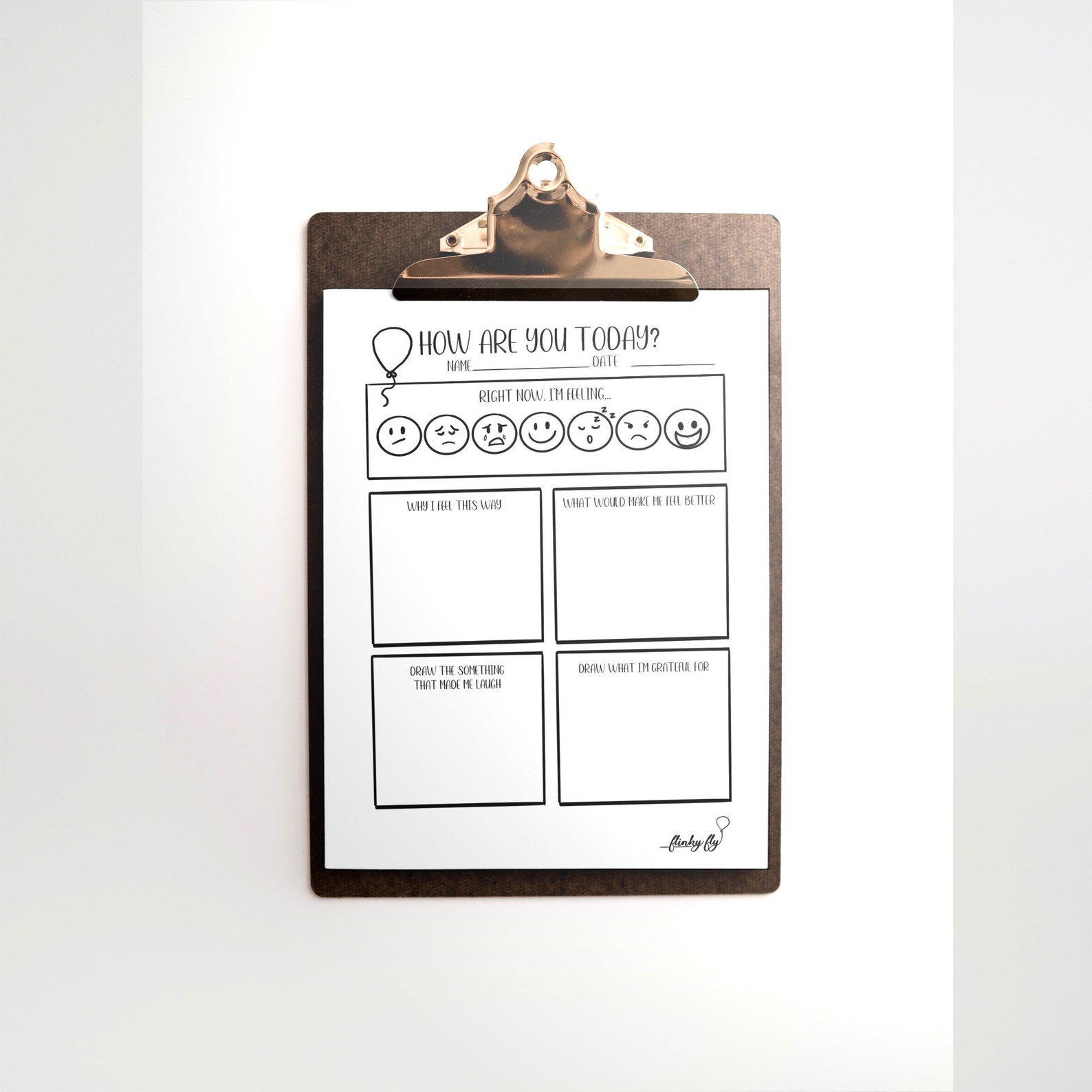 Feelings Check-in Printable Worksheets for Kids | Mental Health Check ...