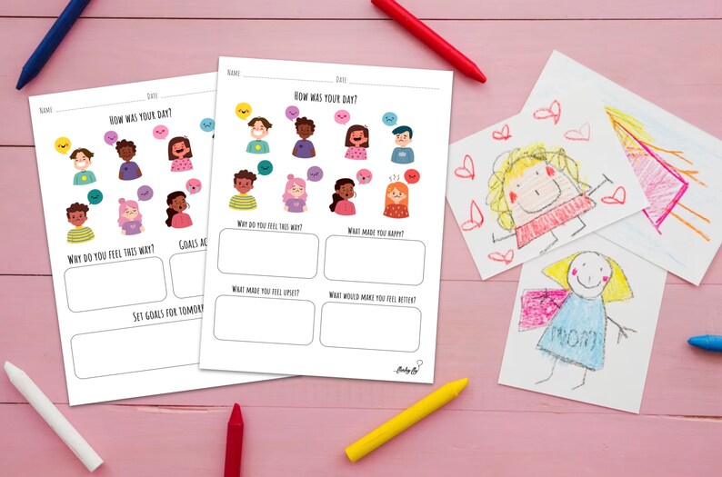 Kids Feelings Check-in Printable Worksheets | Children Mental Health ...