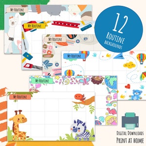 Kids Daily Routine Chart. Cut-out Activity Cards. Kids Activity Chart ...