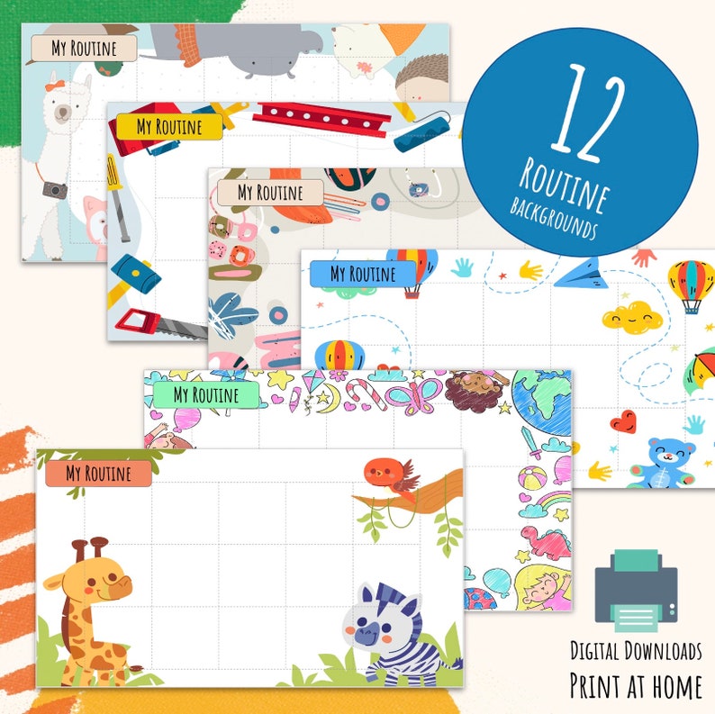 Kids Daily Routine Chart. Cut-out Activity Cards. Kids Activity Chart ...