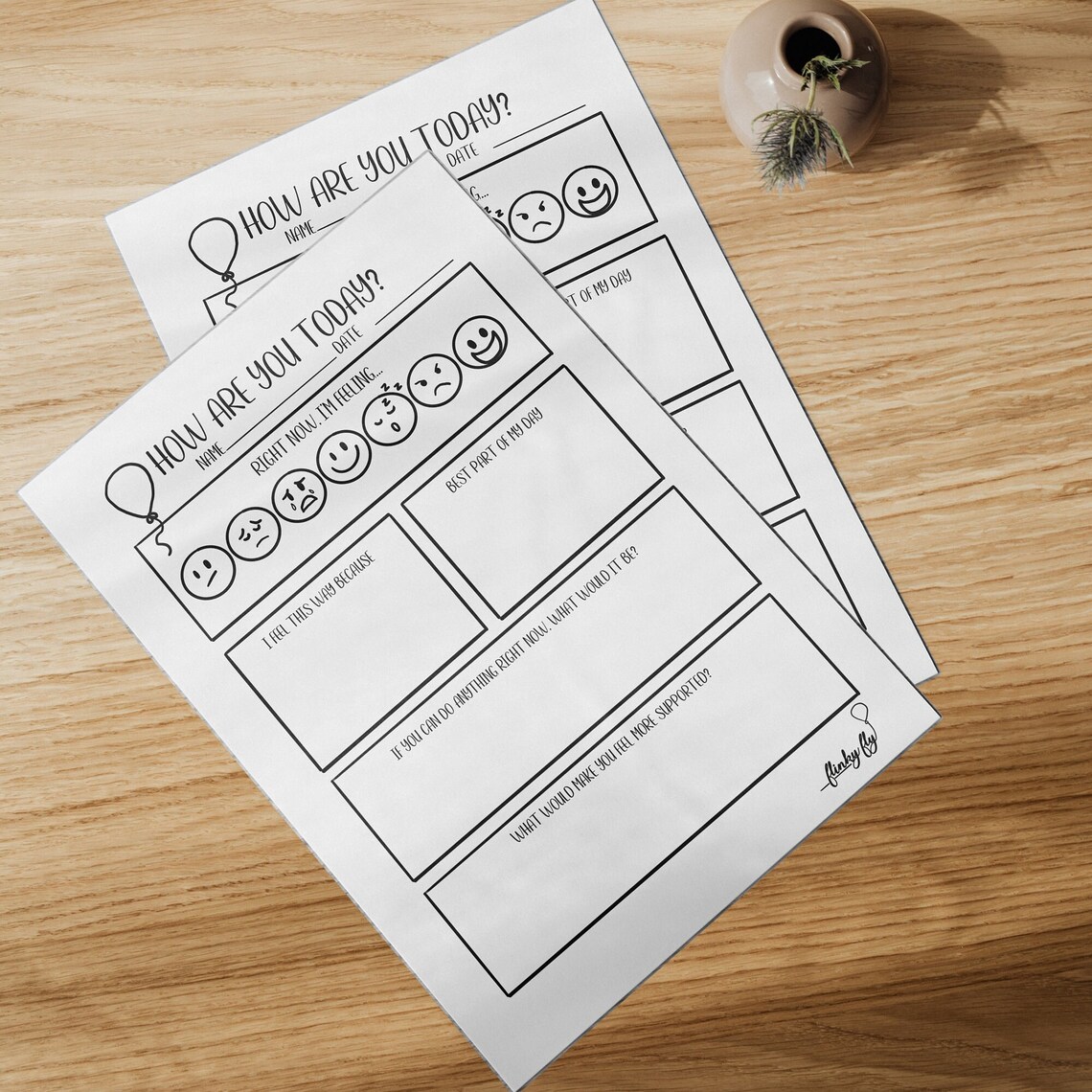 Feelings Check-in Printable Worksheets for Kids | Mental Health Check ...