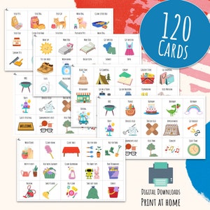 Kids Daily Routine Chart. Cut-out Activity Cards. Kids Activity Chart ...