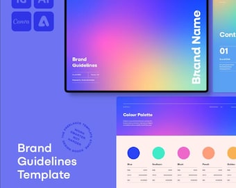Brand Guidelines Template for Adobe Illustrator and Indesign | FULLY ...