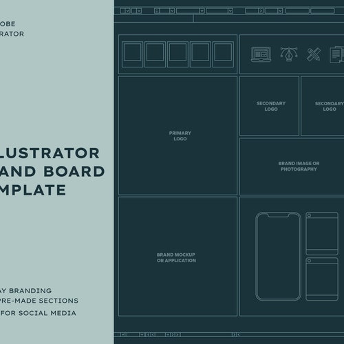 Illustrator Brand Board Template Adobe Illustrator - Etsy Canada